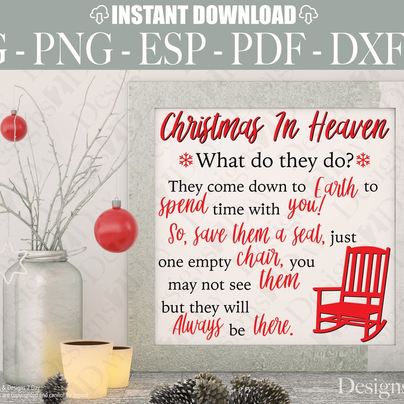 Christmas Chair Poem - Etsy