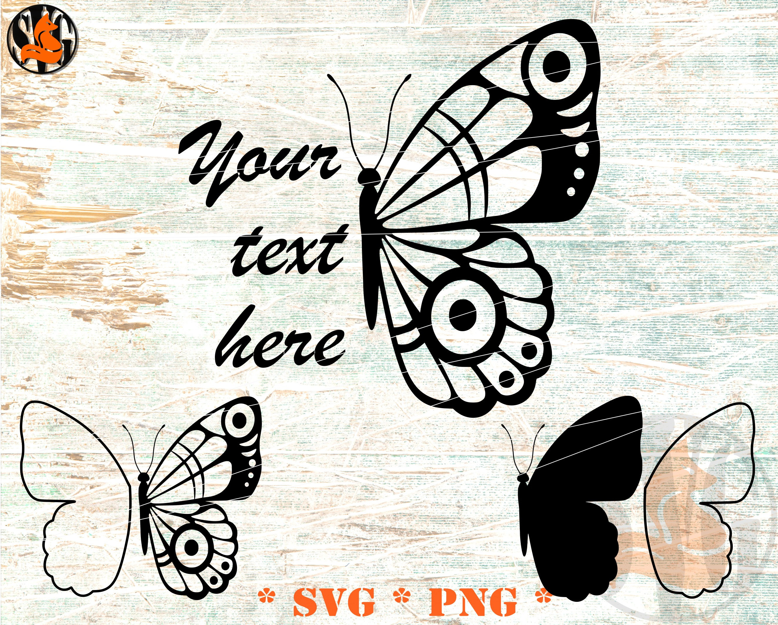 Half Butterfly SVG, Butterfly Svg, Split Butterfly Silhouette Svg ...