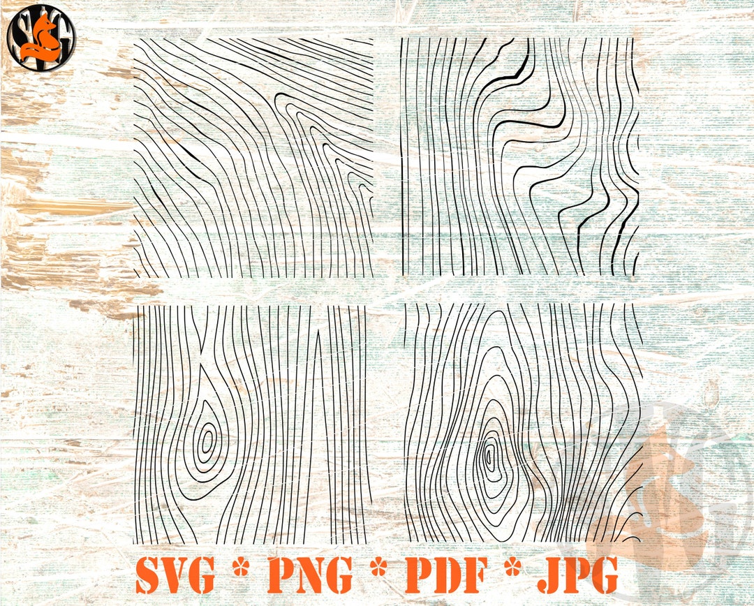 Thin Wood Grain SVG, Wood Texture Svg, Wood Grain Template Svg, Tree ...
