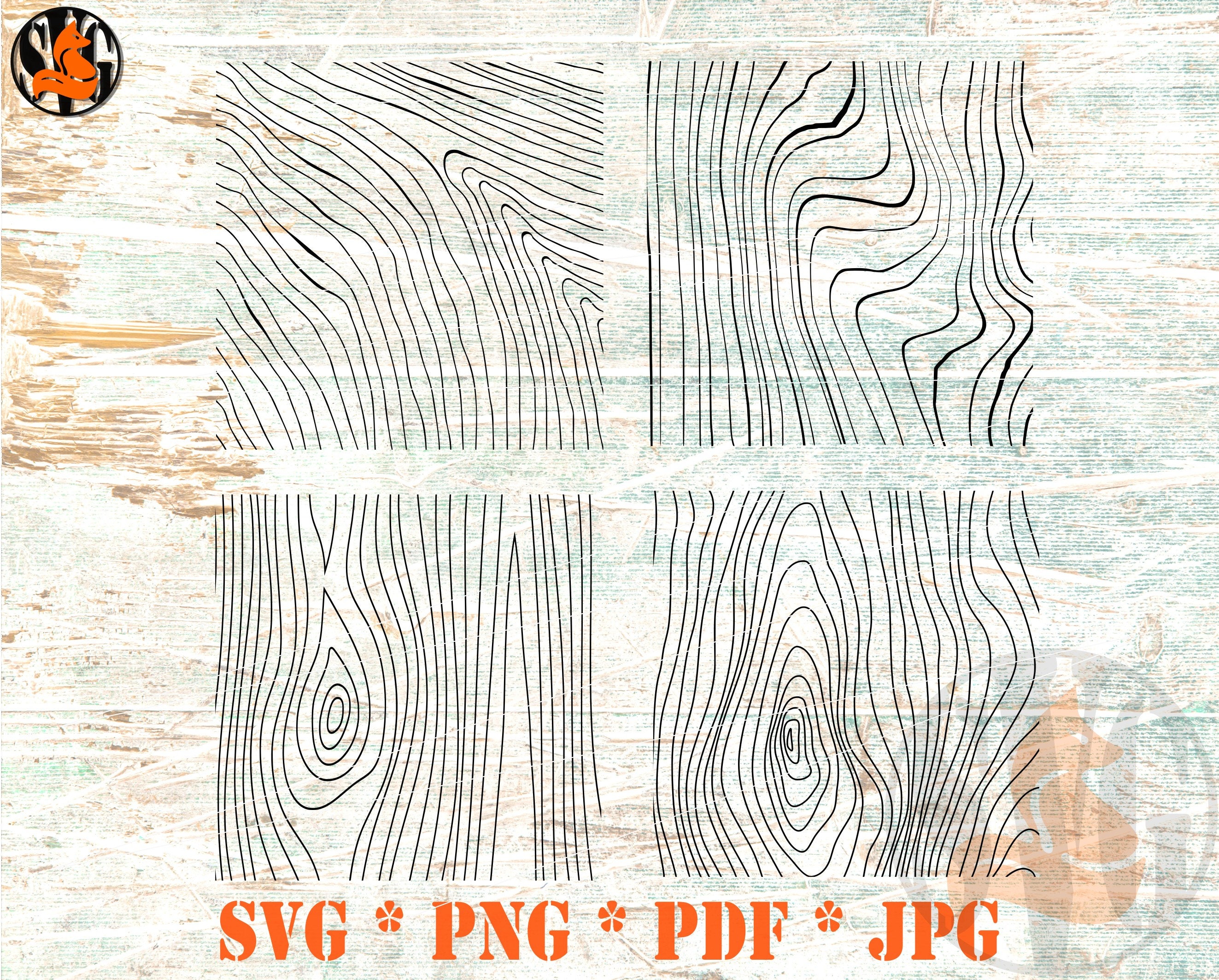 Thin Wood Grain SVG, Wood Texture Svg, Wood Grain Template Svg, Tree ...
