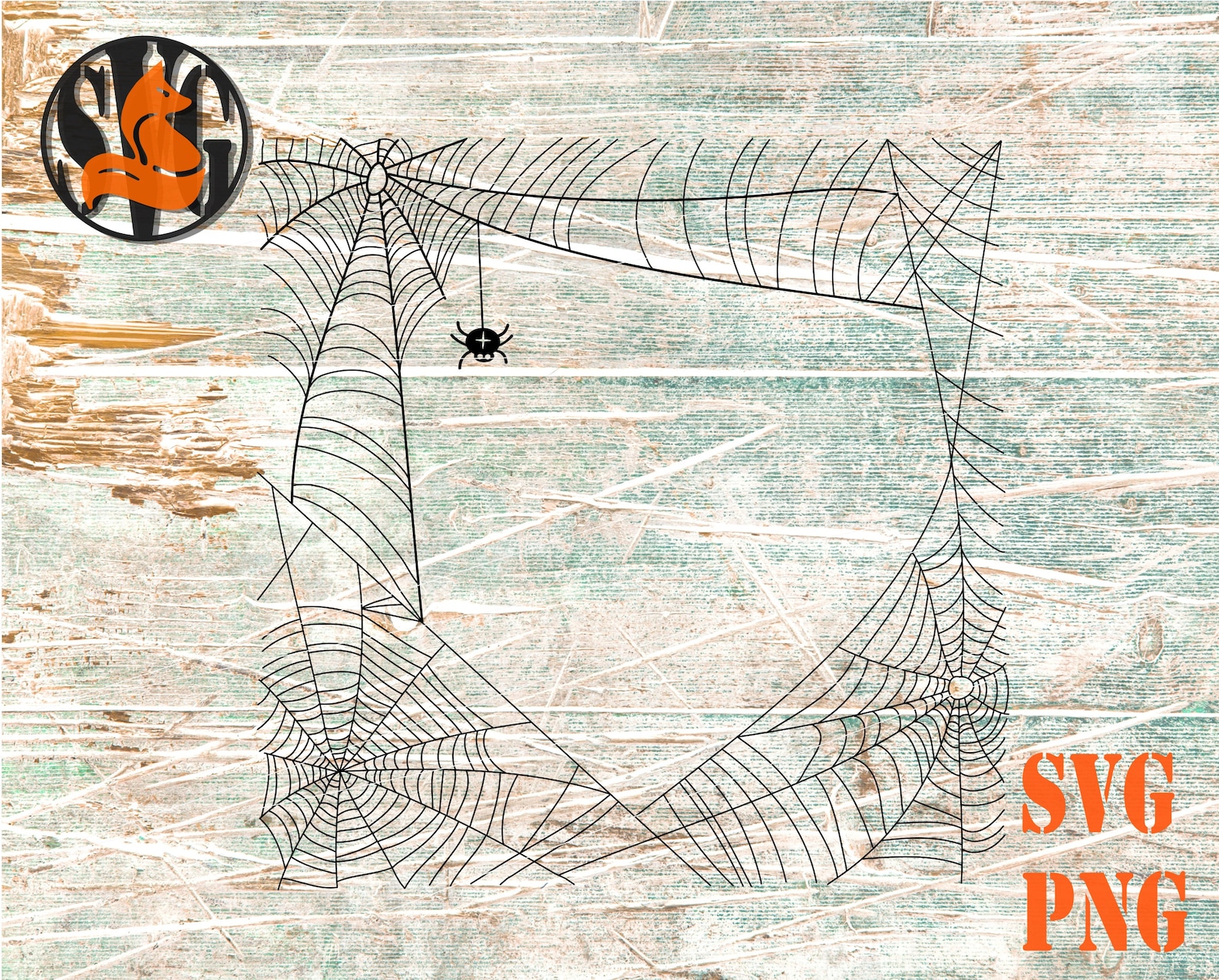 Spider Web Frame SVG PNG Square Frame Svg, Spiderweb Frame Svg, Cobweb ...