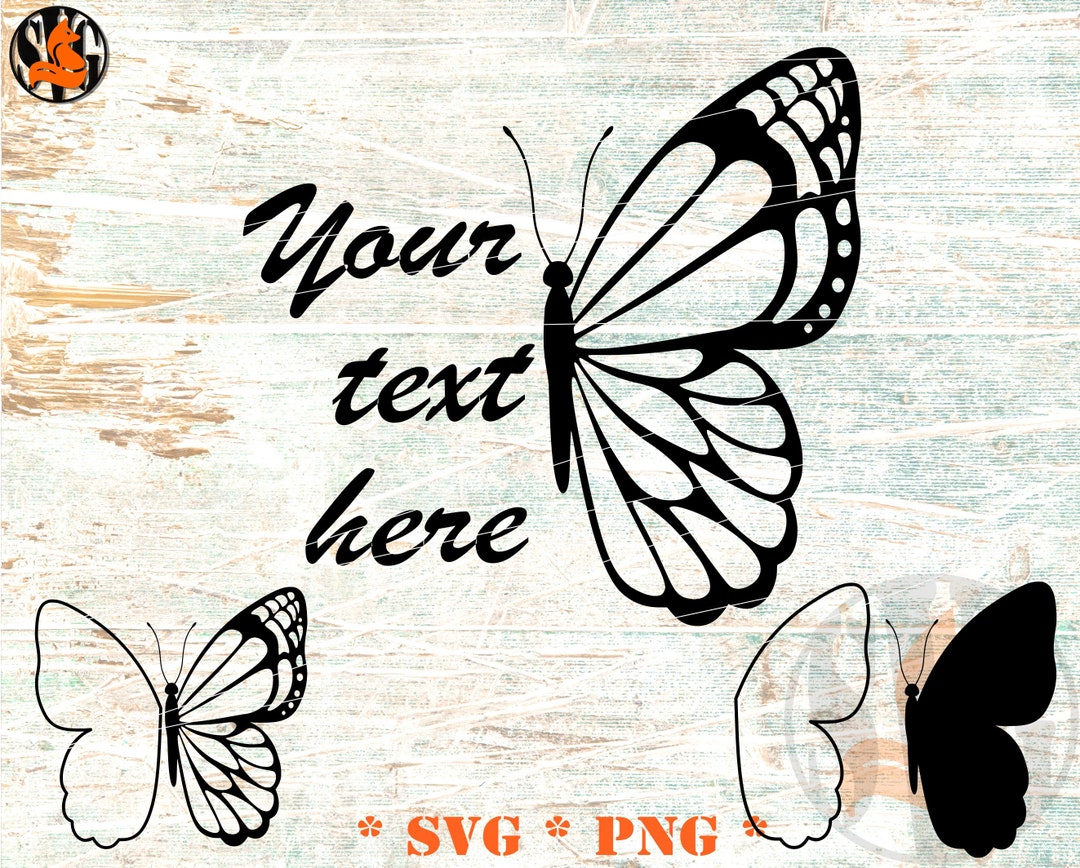 Split Butterfly SVG: Wing Silhouette Cut Files (SVG, PNG) - Etsy