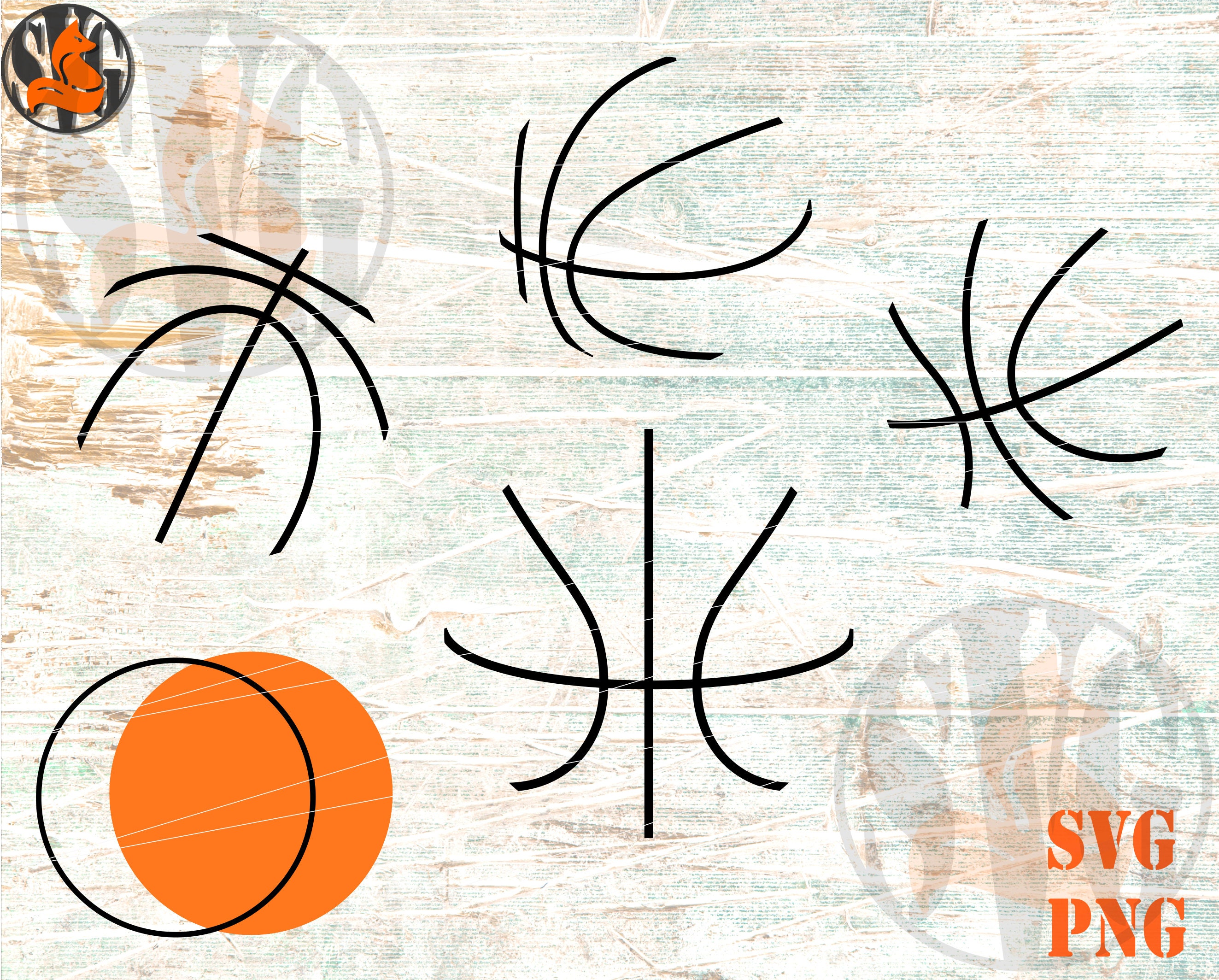 Basketball Lines SVG PNG Sport Svg Files for Cricut, Basket Ball Svg ...