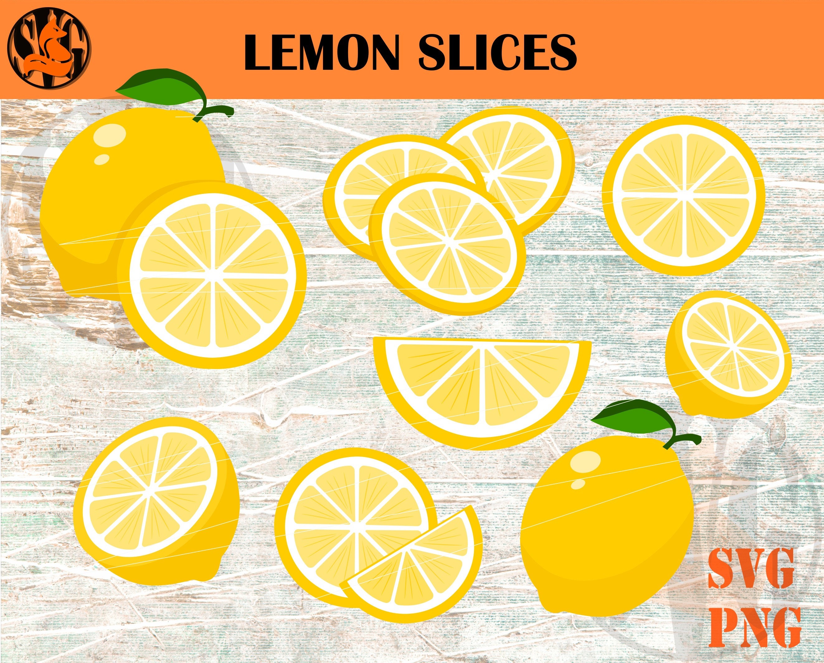 Lemon Slice SVG, Lemon Wedge SVG, Summer Party Decor Fruit Clip Art PNG ...