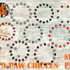 Paw Print Frames SVG Bundle, Dog Paw Print SVG File, Heart Svg File ...
