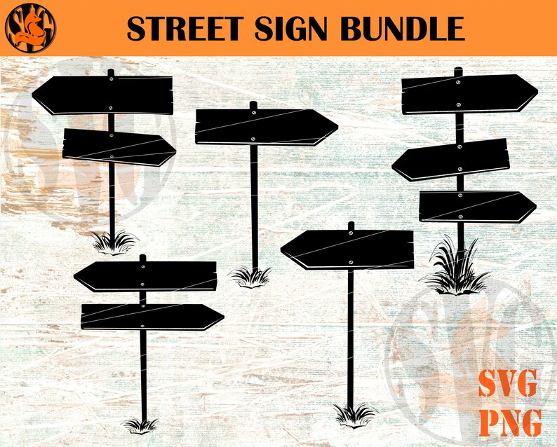 Rustic Wooden Street Sign SVG PNG Bundle Files for Cricut, Destination ...