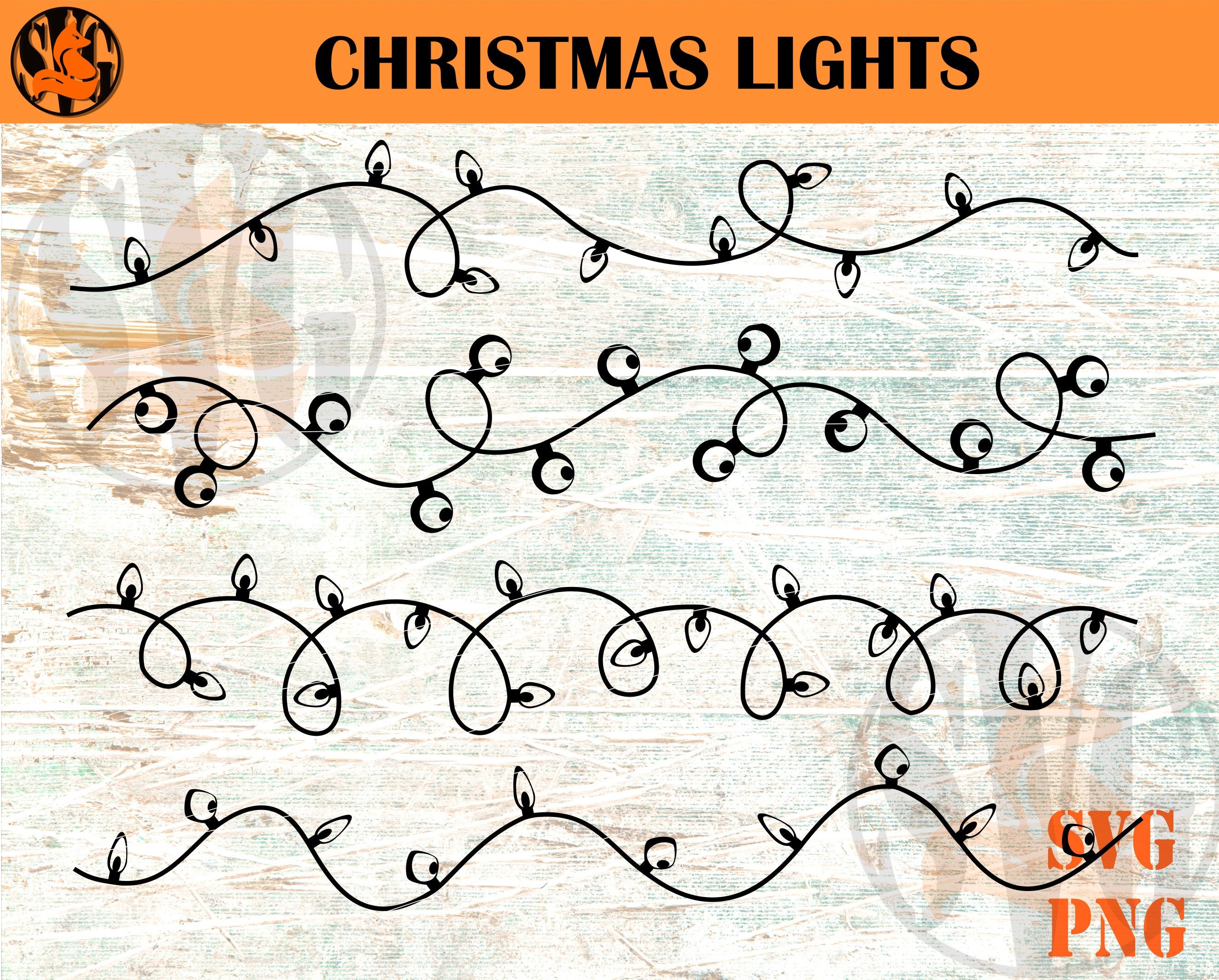 Christmas Lights SVG, String Lights Svg, Christmas Svg, Christmas ...