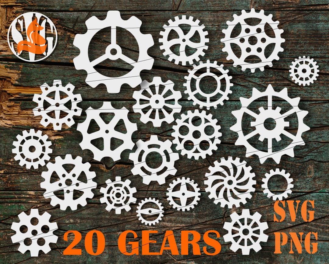Gears Bundle SVG PNG Digital Download Files for Cricut - Etsy