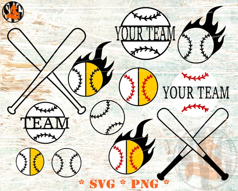 Split Baseball Softball SVG, Baseball Bats Outline Svg, Sport Svg Files ...