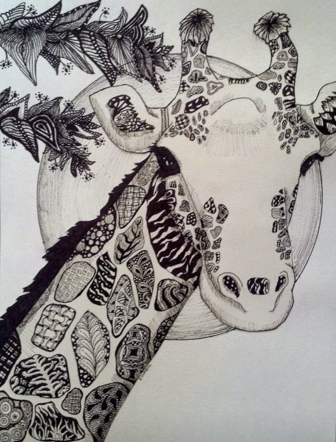 Zentangle Giraffe - Etsy