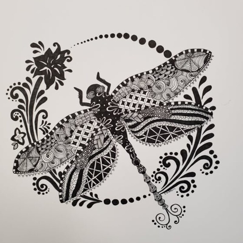 Moon Zentangle - Etsy