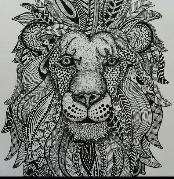 Zentangle Lion