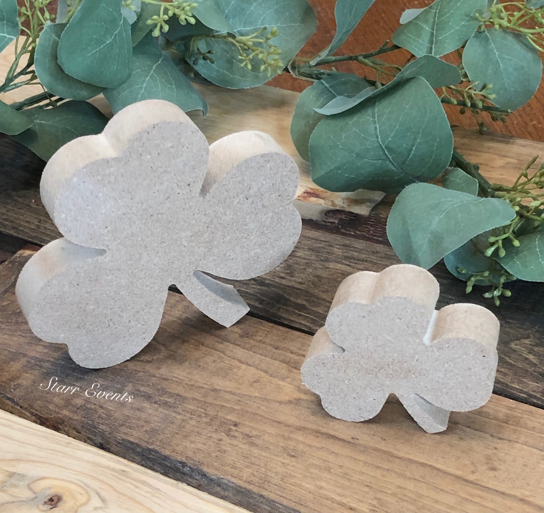 St Patrick's Day Decor. DIY Unfinished Shamrocks Unfinished Shamrock ...