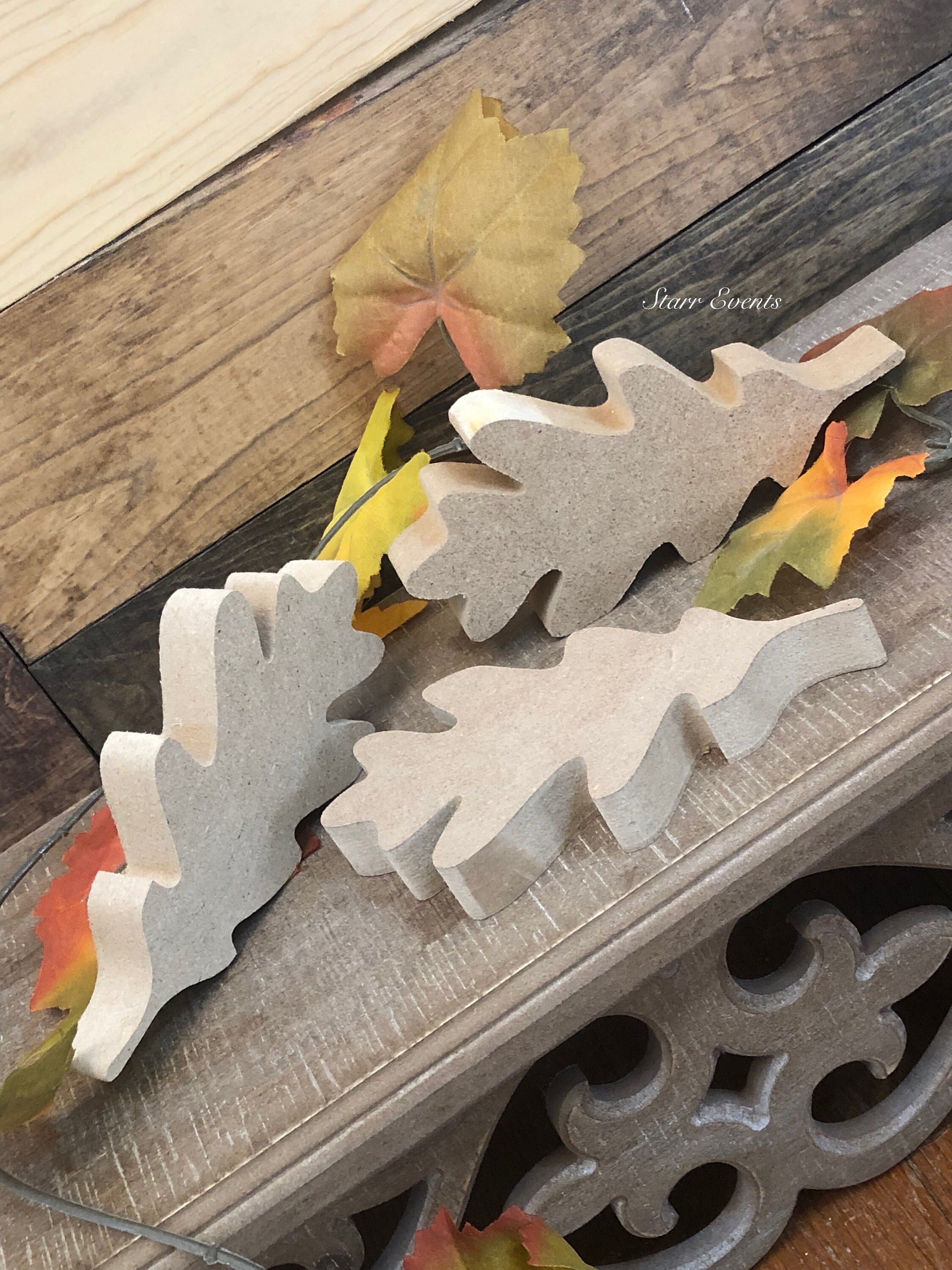 Fall Leaf Cut Outs. Unfinished Oak Leaf Cutouts Fall Decor. DIY ...