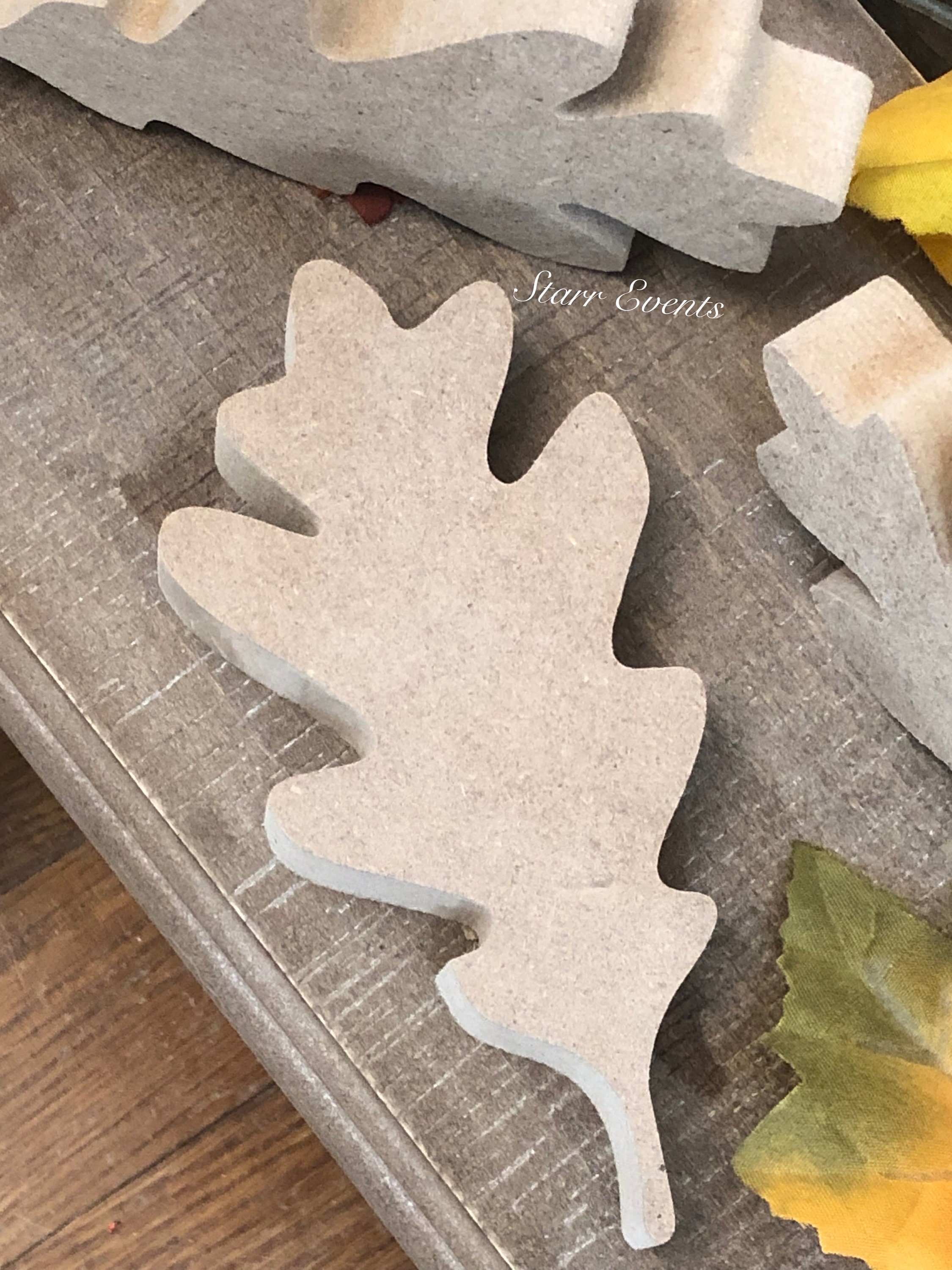 Fall Leaf Cut Outs. Unfinished Oak Leaf Cutouts Fall Decor. DIY ...