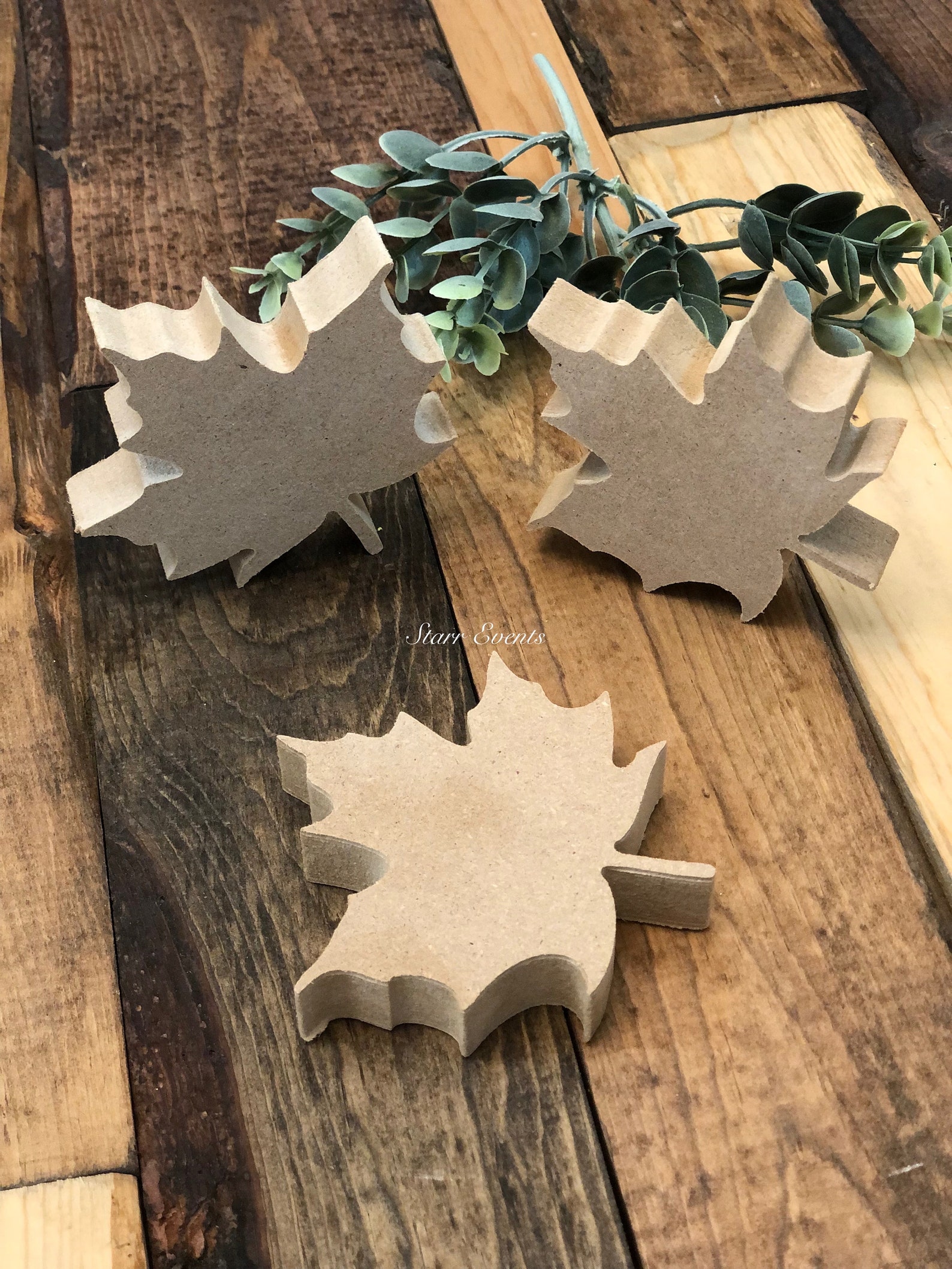 Set of 3 Mixed Fall Leaf Cut Outs. Fall Decor. DIY Unfinished Leaves ...
