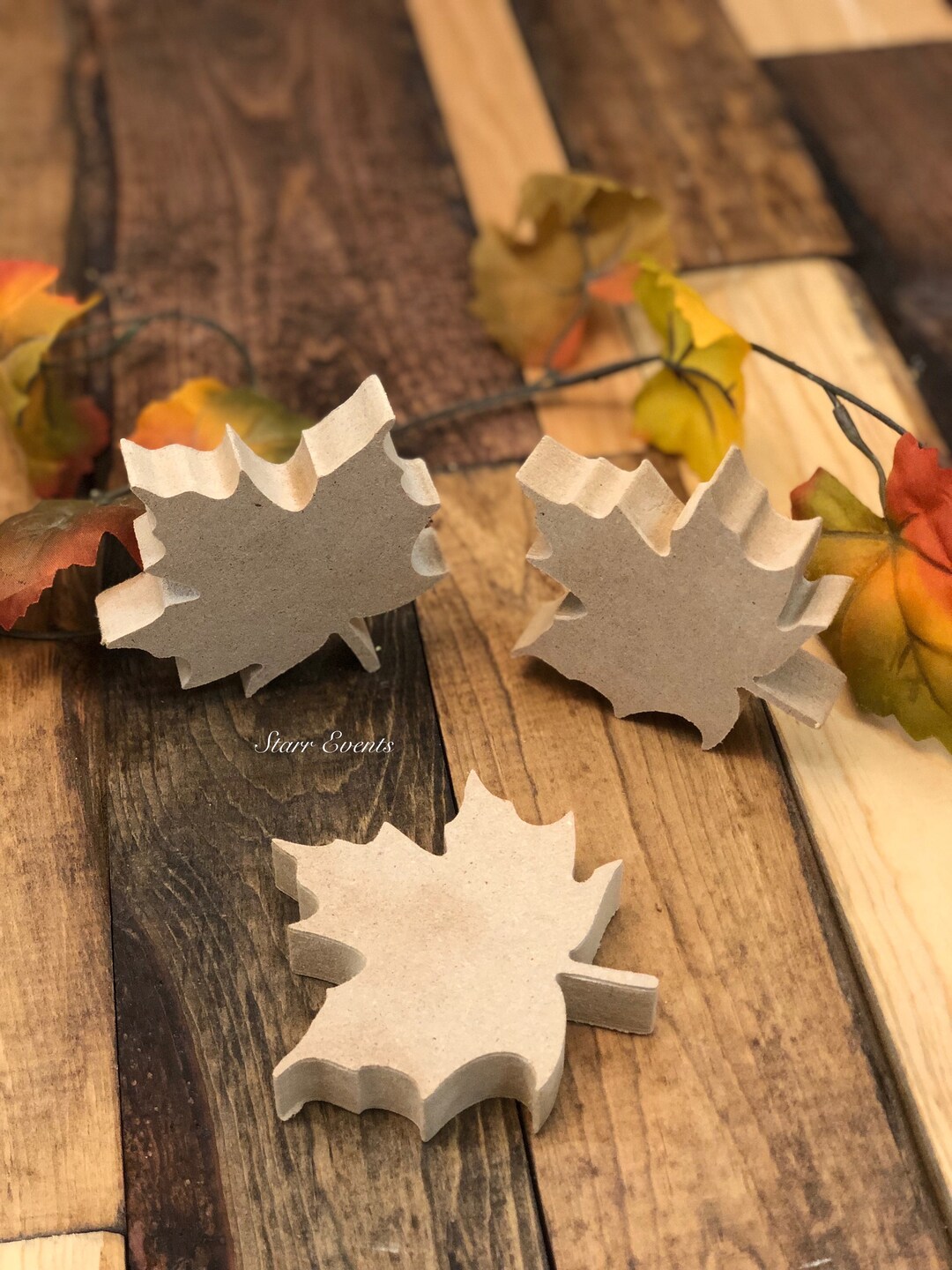 Fall Leaf Cut Outs. Fall Decor. DIY Unfinished Maple Leaves. Unfinished ...