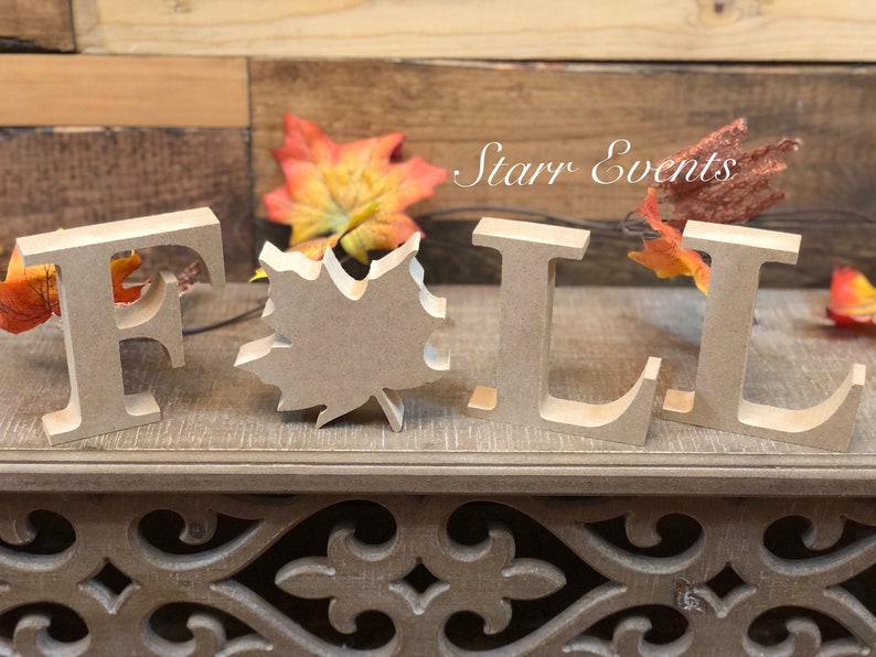 Fall Word Cutout. DIY Wood Cutouts. Blank Fall Tier Tray Decor. DIY ...