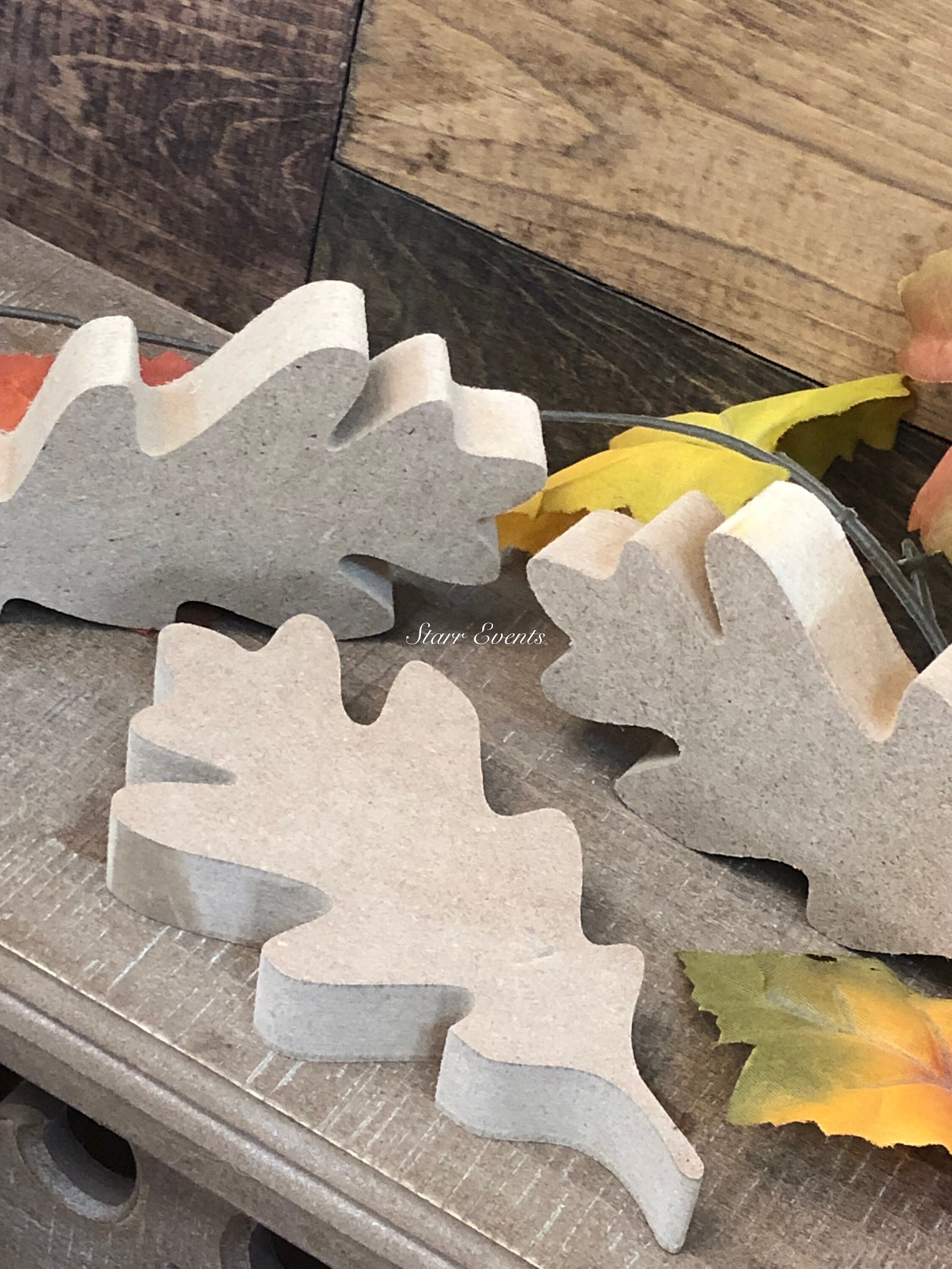 Fall Leaf Cut Outs. Unfinished Oak Leaf Cutouts Fall Decor. DIY ...