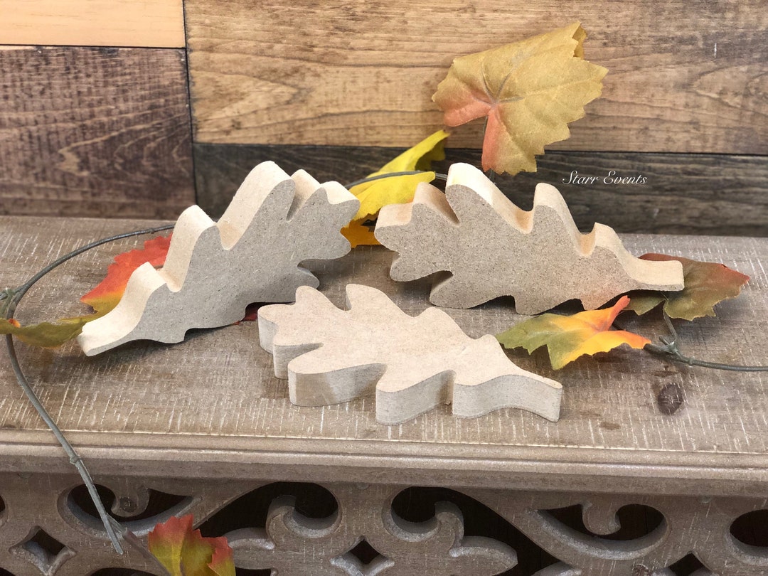 Fall Leaf Cut Outs. Unfinished Oak Leaf Cutouts Fall Decor. DIY ...