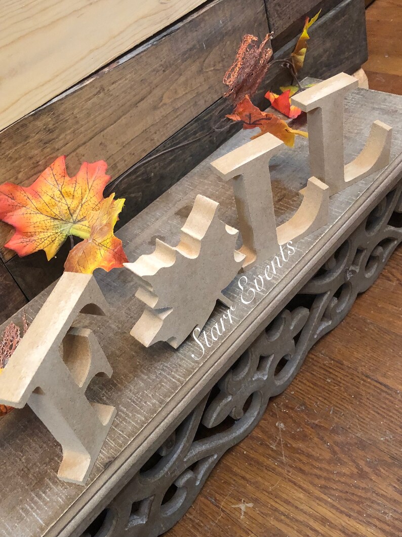Fall Word Cutout. DIY Wood Cutouts. Blank Fall Tier Tray Decor. DIY ...