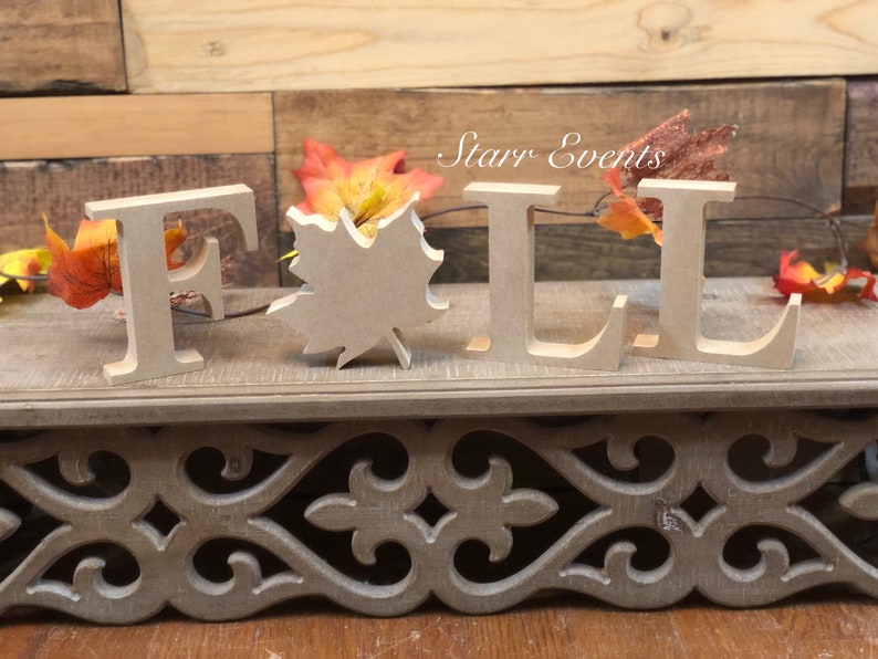 Fall Word Cutout. DIY Wood Cutouts. Blank Fall Tier Tray Decor. DIY ...