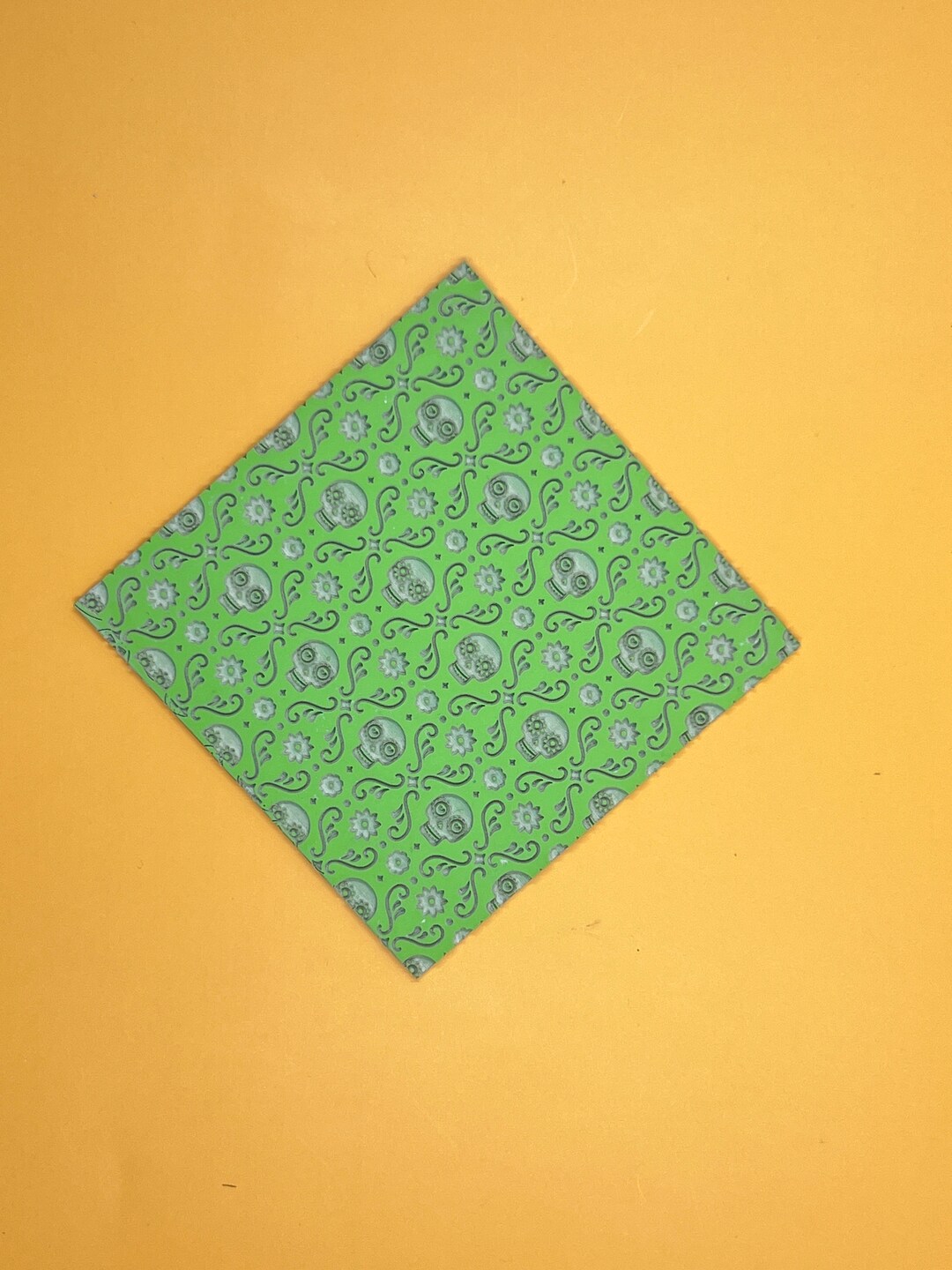 Texture Mat, Polymer Clay Mat, Skull and Flower - Etsy