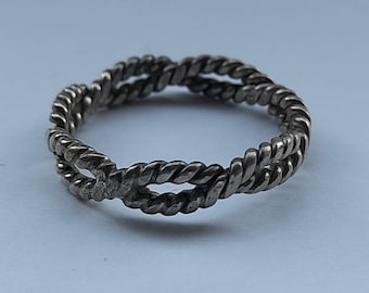 Silver Rope Ring | Etsy