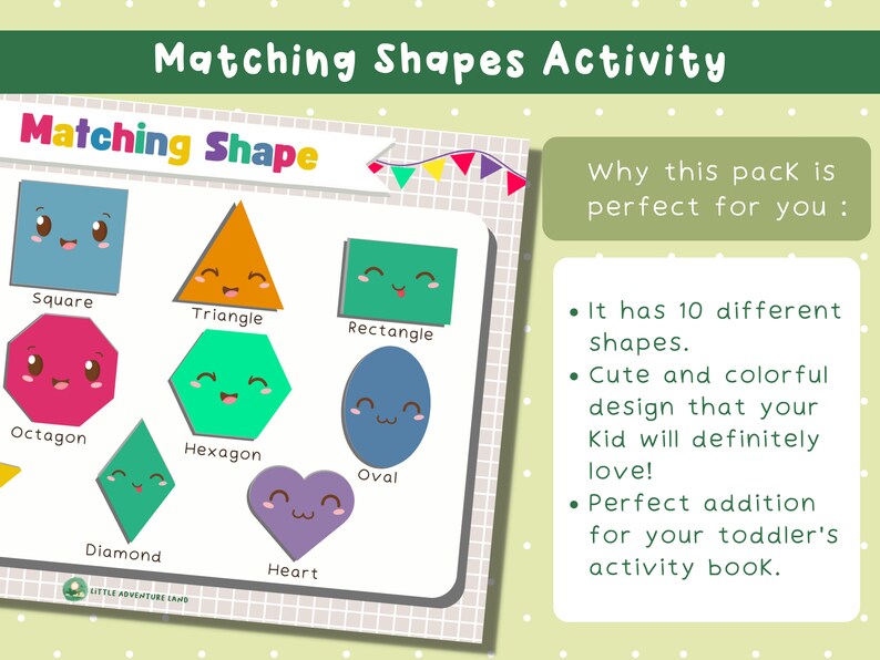 Shape Matching Activity Printable Shape Games 2d Shape - Etsy