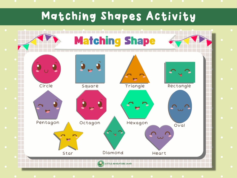 Shape Matching Activity Printable Shape Games 2d Shape - Etsy