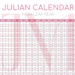 JULIAN DATE CALENDAR (pink) Leap Year, Military, Minimalist Design ...