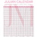 JULIAN DATE CALENDAR (pink) Leap Year, Military, Minimalist Design ...