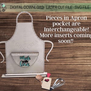 Interchangeable Apron Sign Laser Cut File - Etsy