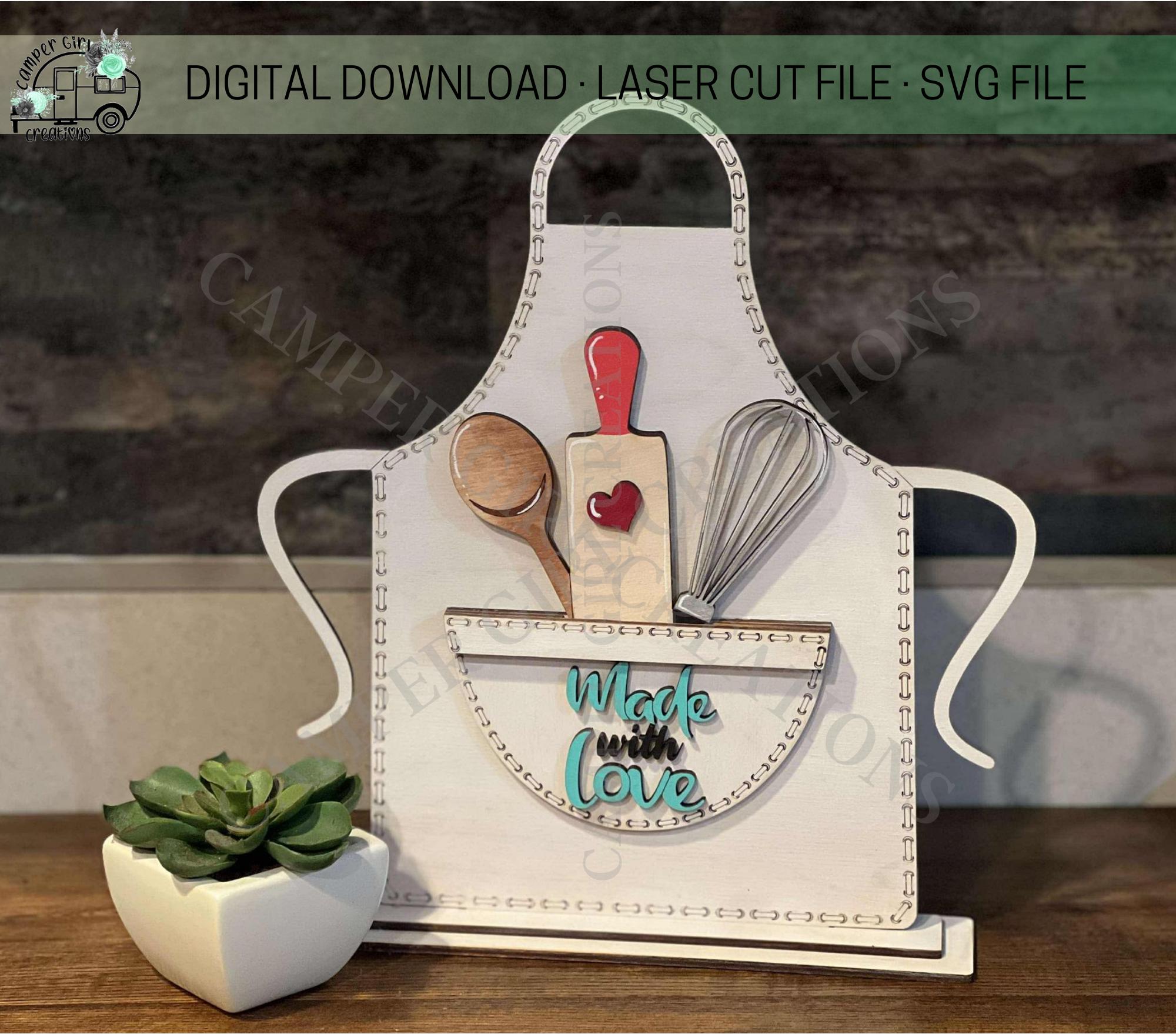 Interchangeable Apron Sign Laser Cut File - Etsy