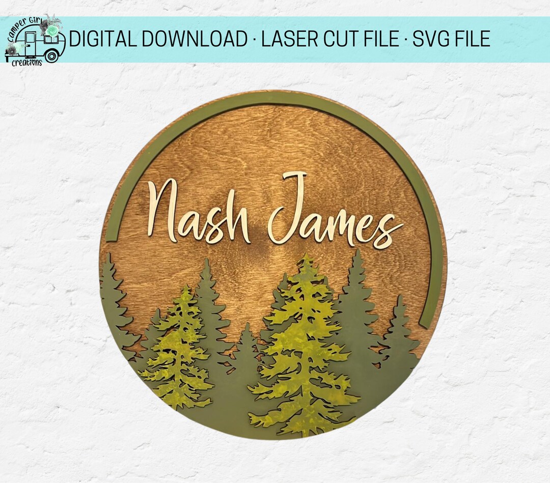 Forest Sign Laser Cut File - Etsy