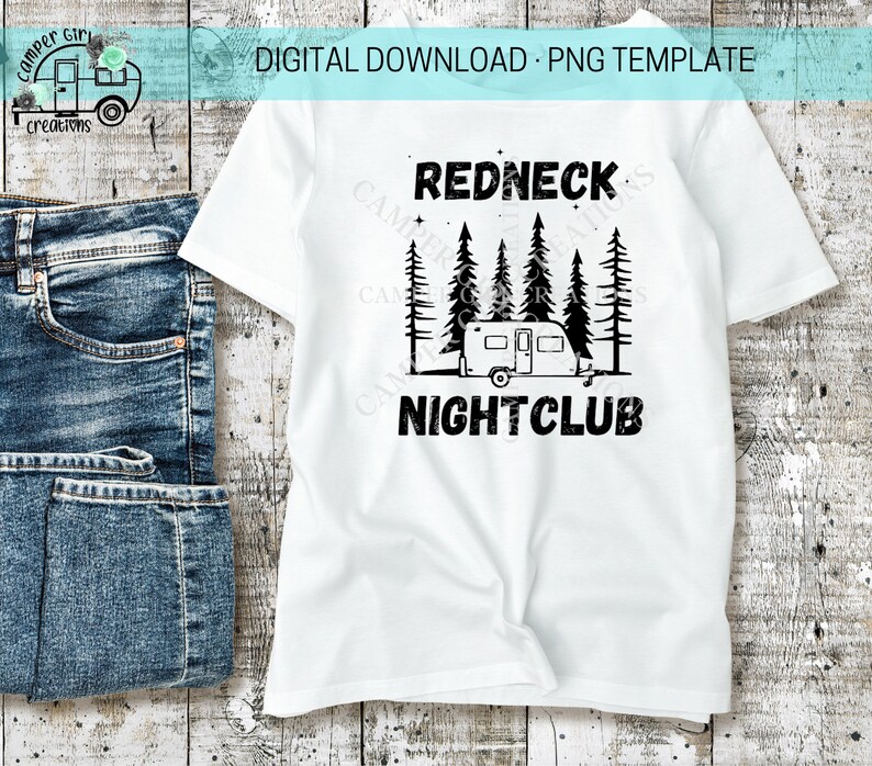 Redneck Night Club Sublimation PNG Download - Etsy