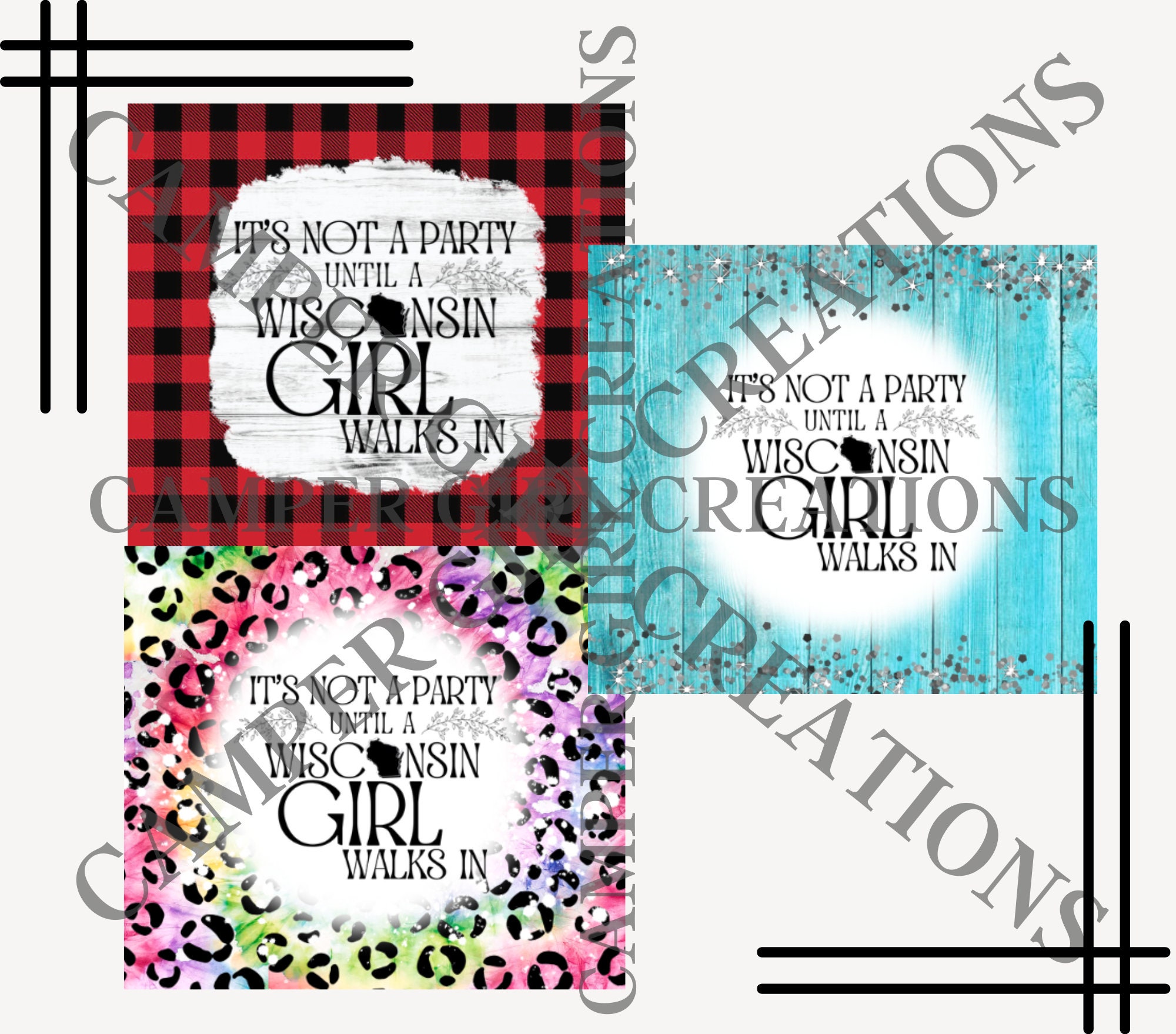 20oz It's Not a Party Until a Wisconsin Girl Walks in Skinny Tumbler ...