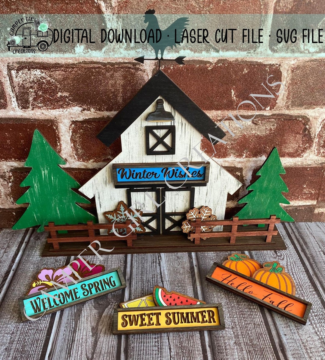 Interchangeable Barn SVG / Barn Decor / Seasons / Laser Cut File - Etsy