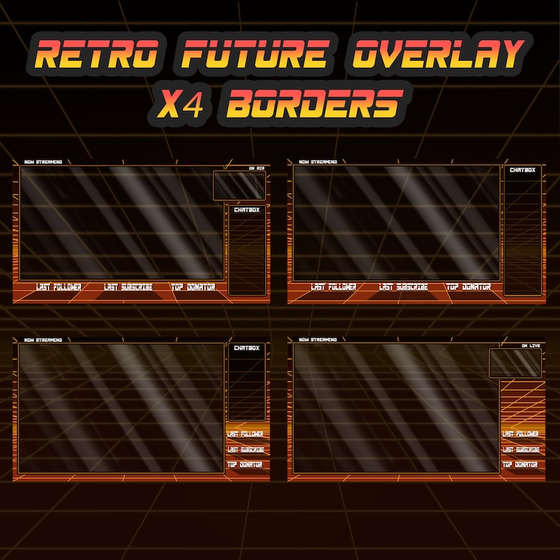 Twitch Animated Overlay: Retro Future Streaming With 20 Panels | 3D ...