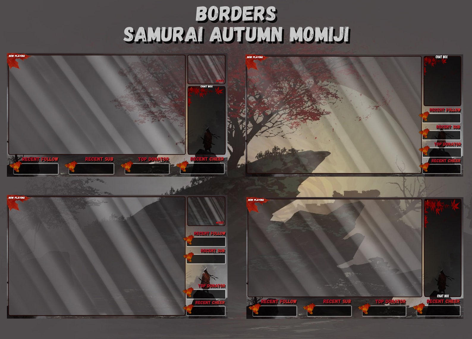 Twitch Overlay Samurai Autumn / Japanese Theme / Samurai / Autumn ...