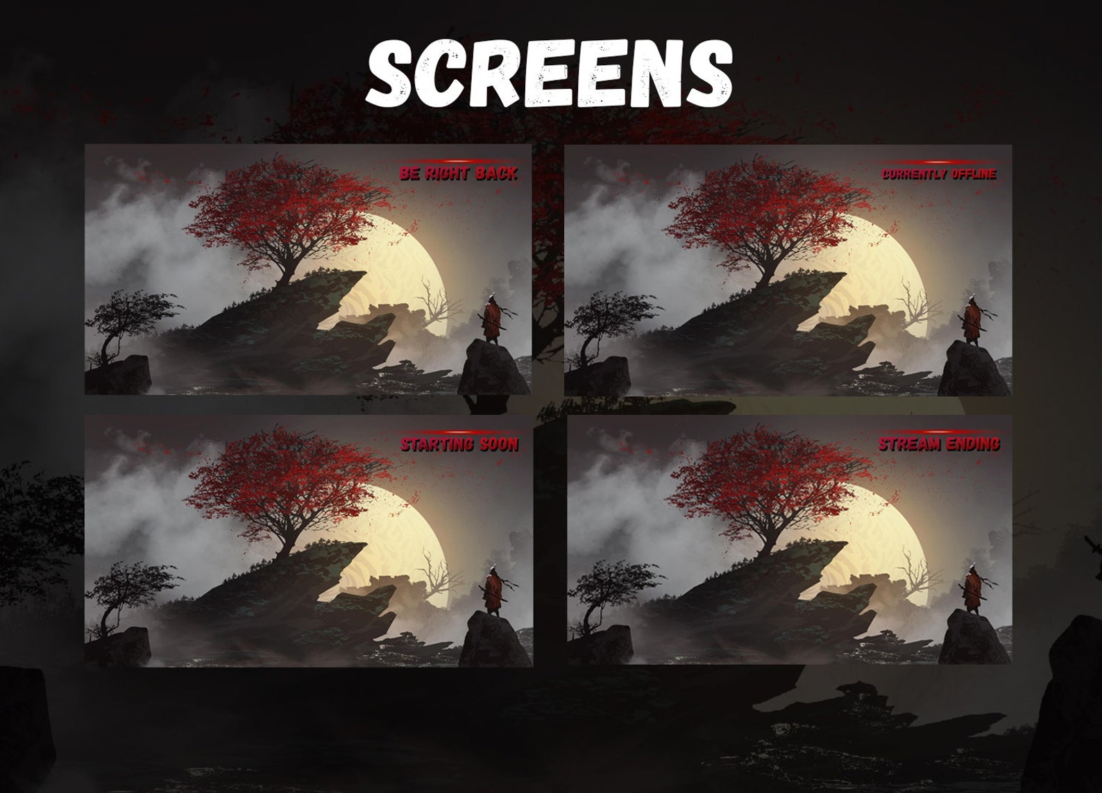 Twitch Overlay Samurai Autumn / Japanese Theme / Samurai / Autumn ...
