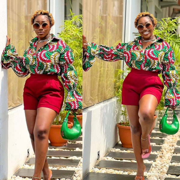 African Print Shorts - Etsy