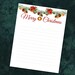 Printable Christmas Stationery Digital Download, Customizable Instant ...