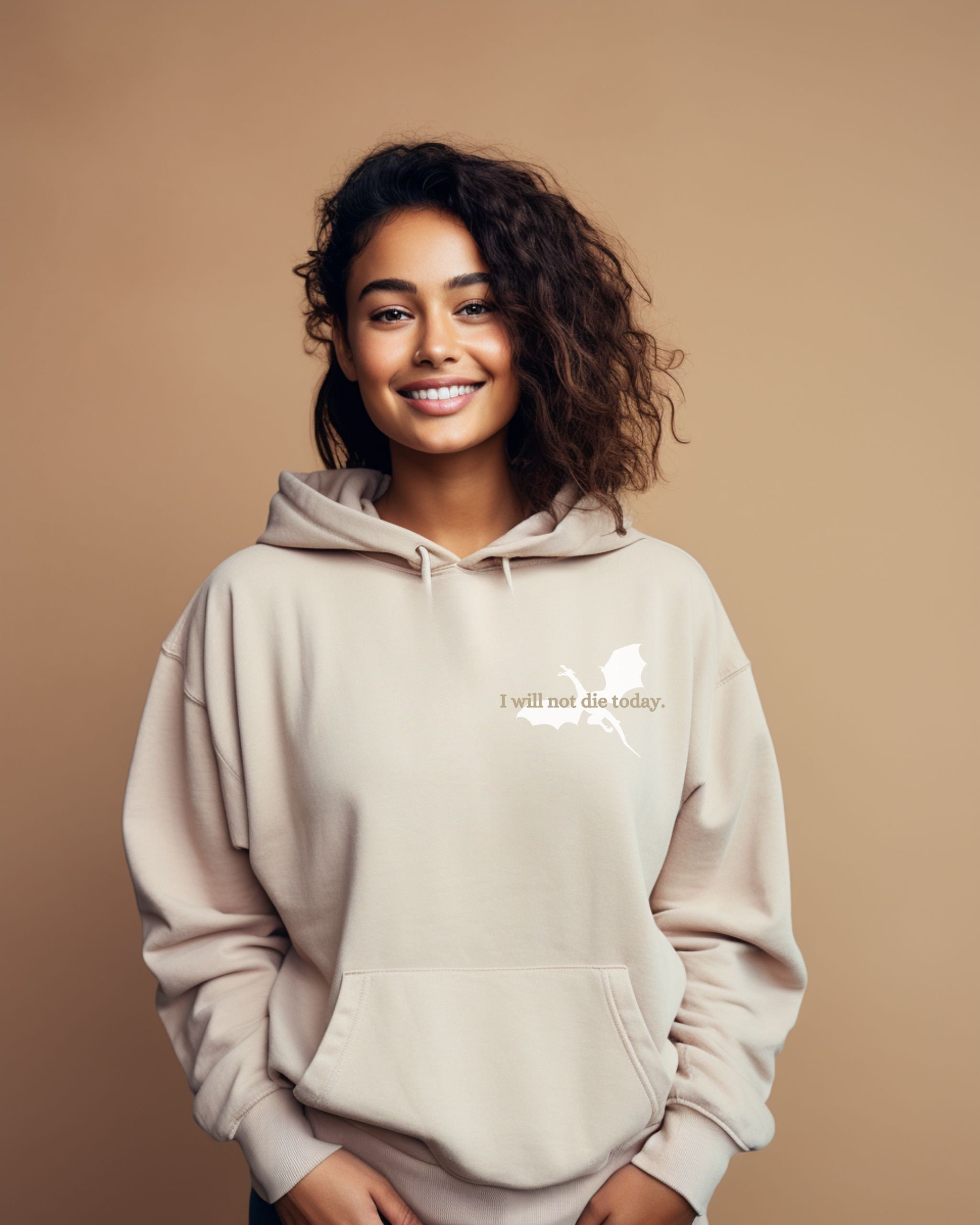 Fourth Wing Merch, Fourth Wing Hoodie, I Will Not Die Today Hoodie ...