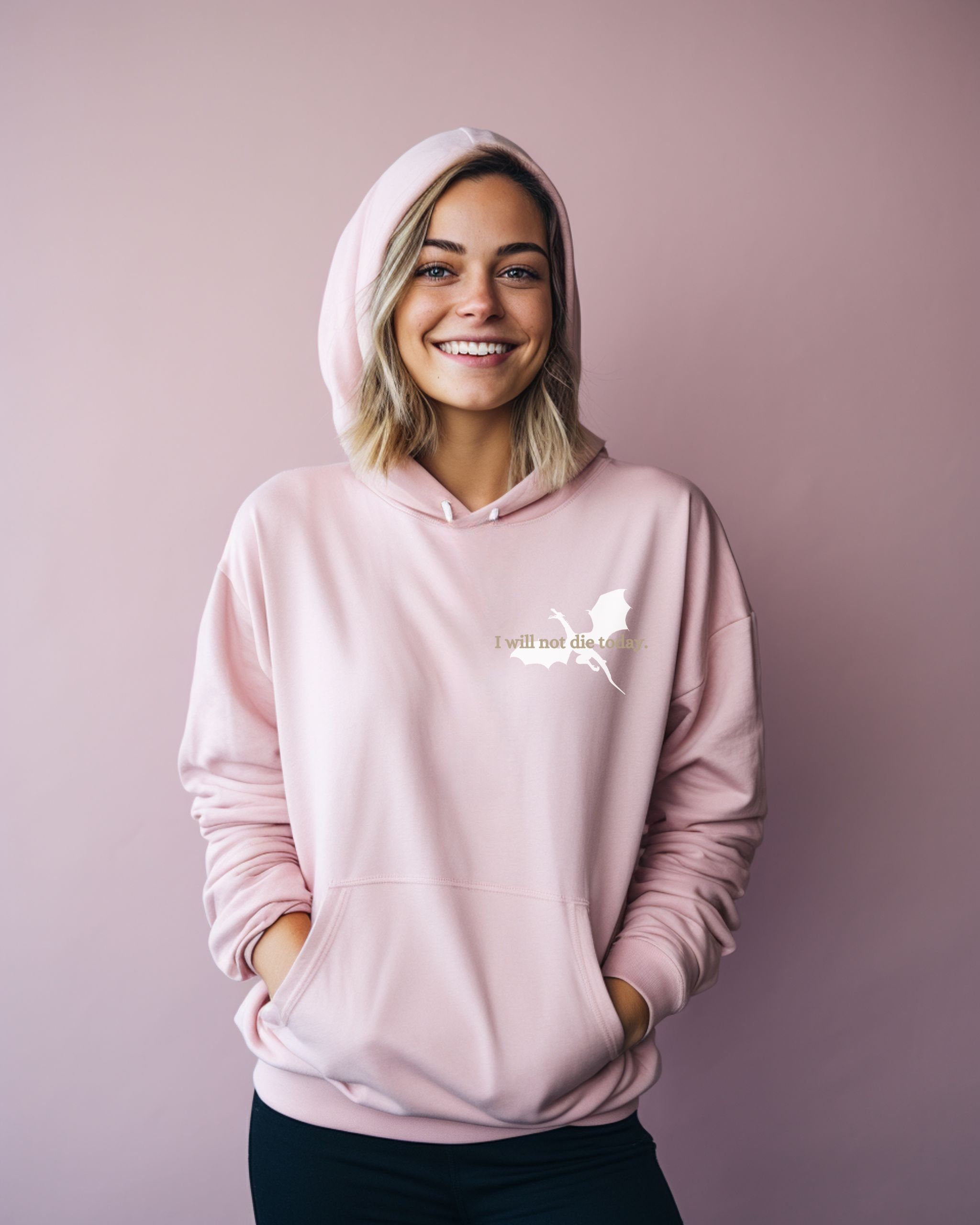 Fourth Wing Merch, Fourth Wing Hoodie, I Will Not Die Today Hoodie ...