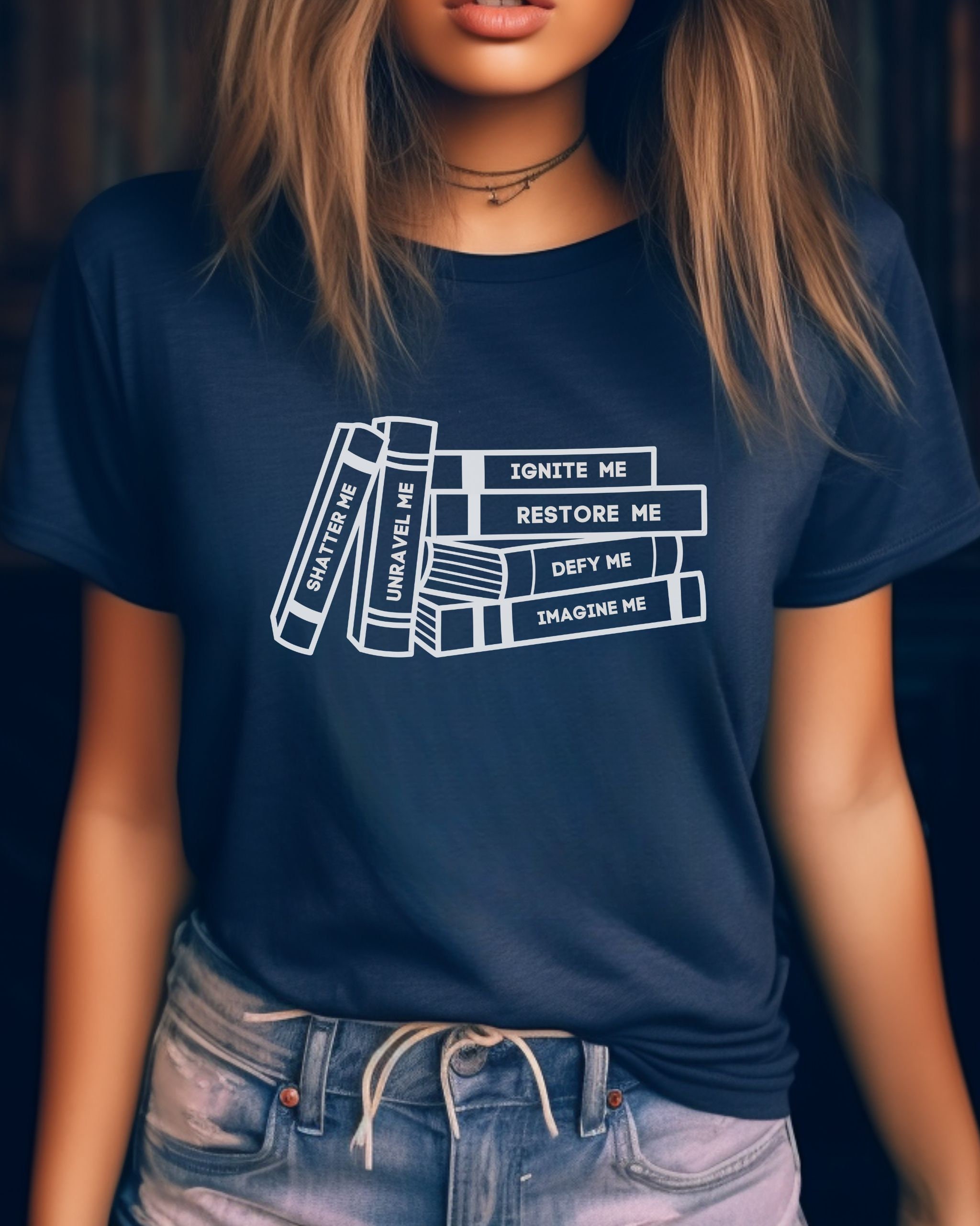 Tahereh Mafi Books T-shirt, Shatter Me Series Shirt, Ignite Me, Defy Me ...