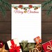Printable Christmas Stationery Digital Download, Customizable Instant ...
