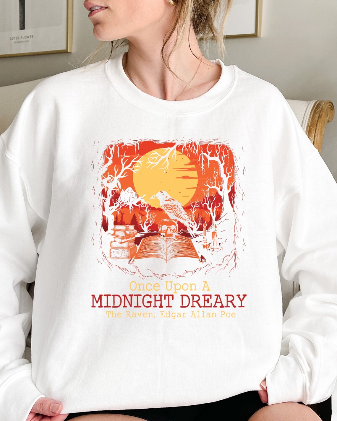 Edgar Allan Poe Sweatshirt, Dark Academia Sweater, Gift for Poet ...