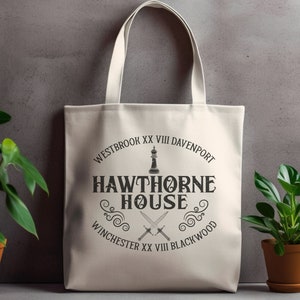 Hawthorne House Cotton Canvas Tote Bag, Inheritance Games Tote, Bookish ...