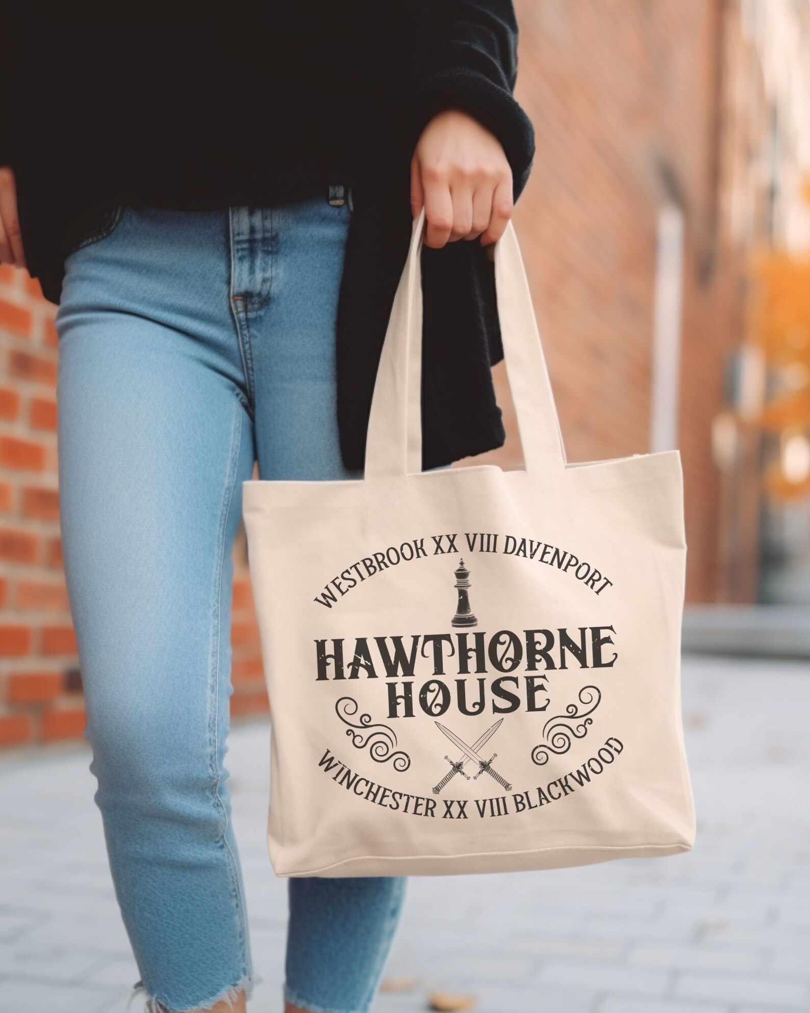 Hawthorne House Cotton Canvas Tote Bag, Inheritance Games Tote, Bookish ...